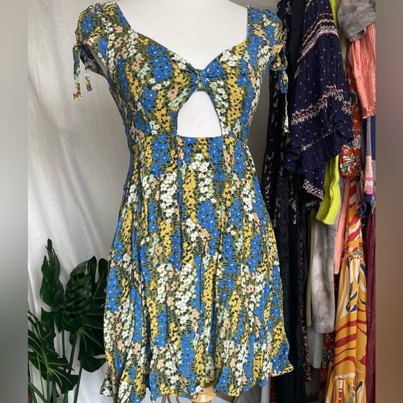 Free People | Dresses | Free People Miss Right Cutout Skater Dress ...